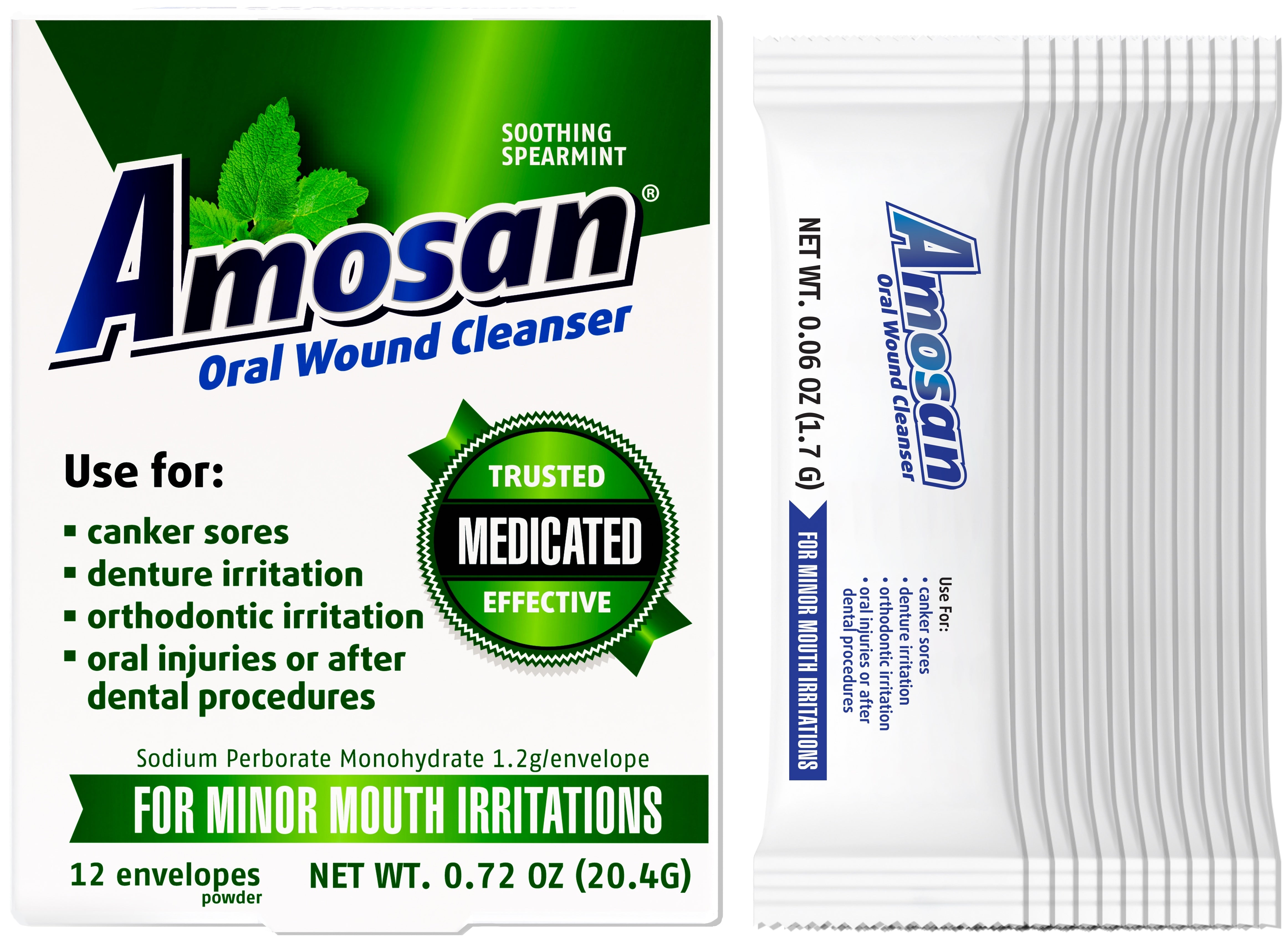 Amosan Oral Wound Cleanser - Spearmint – Amosan USA